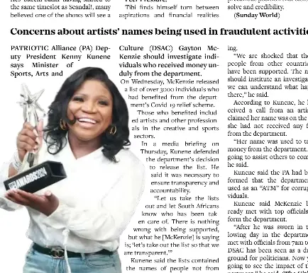 Concerns about artists’ names being used in fraudulent activities - PressReader