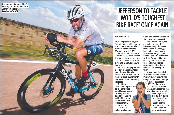 JEFFERSON TO TACKLE ‘WORLD’S TOUGHEST BIKE RACE’ ONCE AGAIN - PressReader