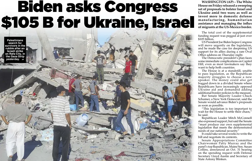 Biden asks Congress $105 B for Ukraine, Israel - PressReader
