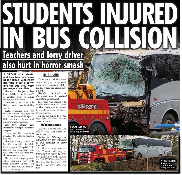 STUDENTS INJURED IN BUS COLLISION - PressReader