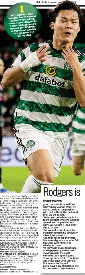 Oh winner wakes Celtic from their slumber - PressReader