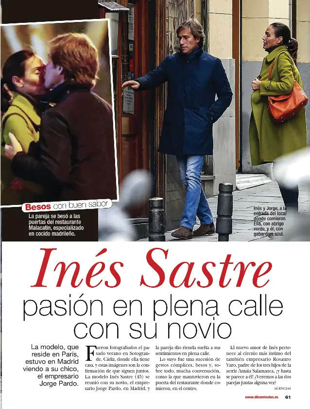 Inés Sastre, pasión en plena calle con su novio - PressReader