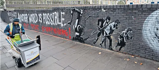 New ‘Banksy’ mural may warn of perils of AI - PressReader
