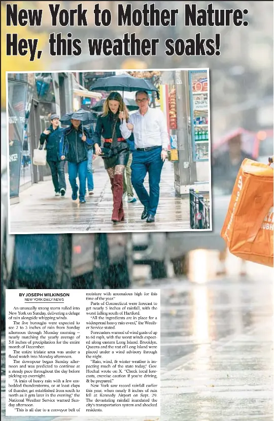 New York to Mother Nature: Hey, this weather soaks! - PressReader