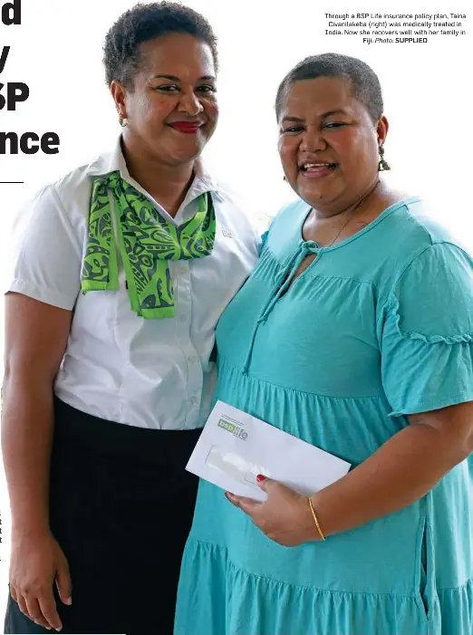 Taina’s road to recovery through BSP Life Insurance - PressReader