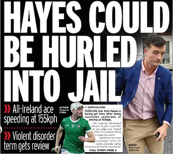 HAYES COULD BE HURLED INTO JAIL - PressReader