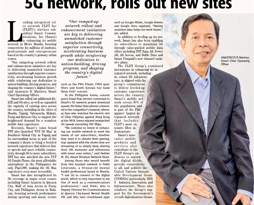 Smart boosts Metro Manila 5G network, rolls out new sites - PressReader