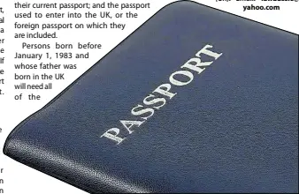 Who and what is needed to obtain a first adult UK passport - PressReader