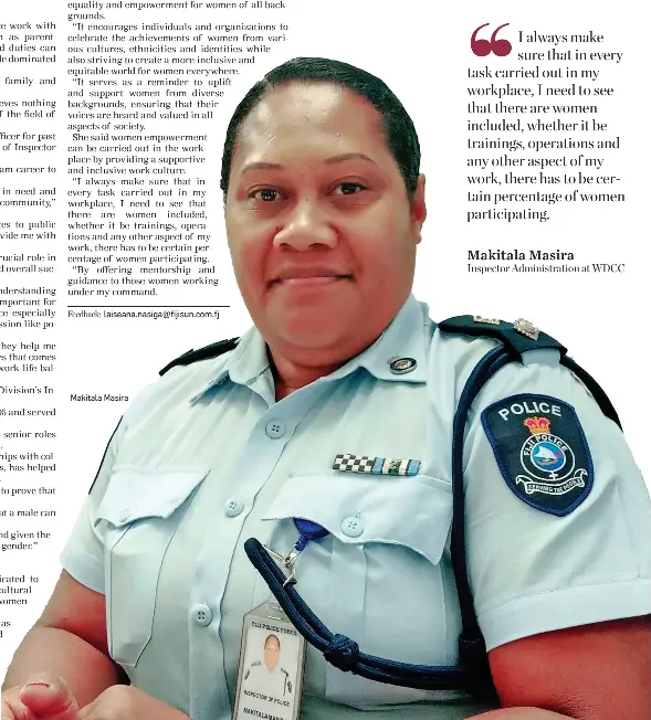 Inspector Masira Leads By Example - PressReader