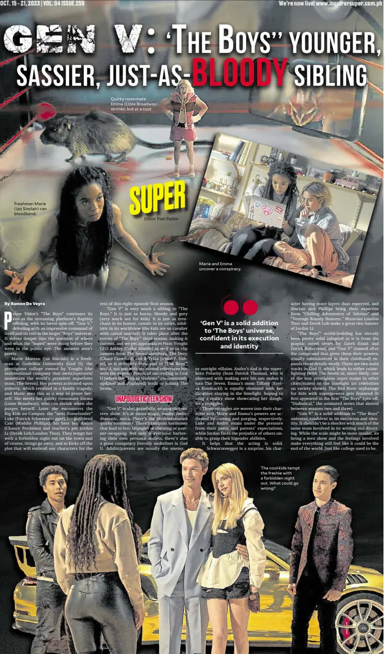 Gen V: ‘The Boys’’ younger, sassier, just-as-bloody sibling - PressReader