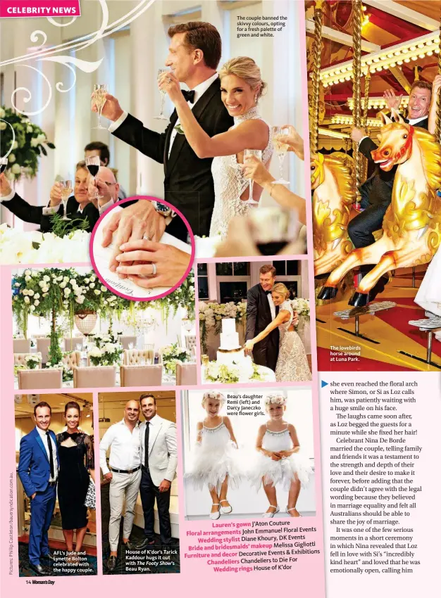 Wiggles wedding Simon and Lauren tie the knot in Sydney - PressReader