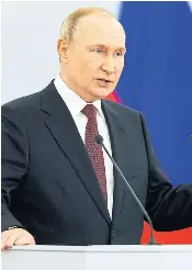 Putin claims West damaged pipelines - PressReader