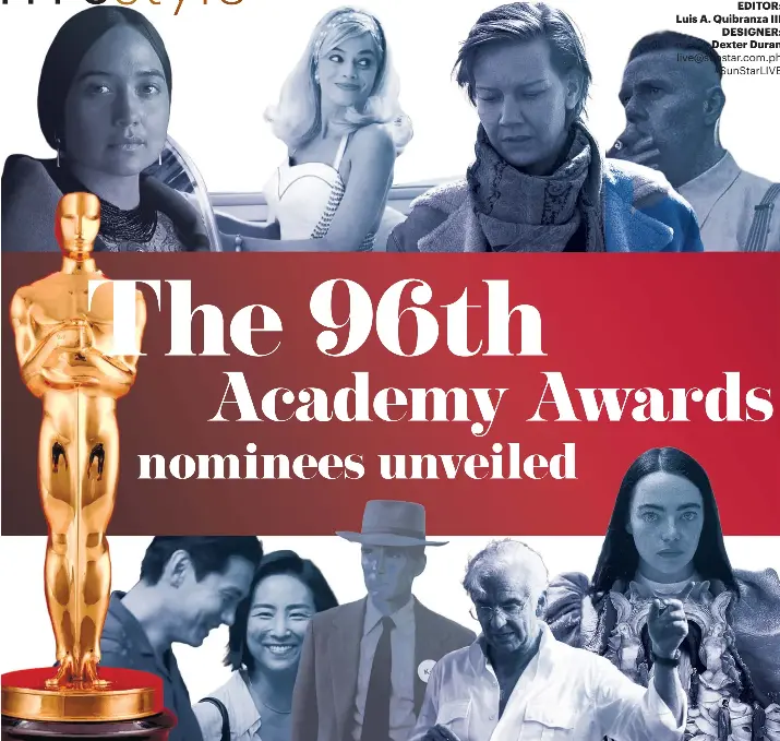 The 96th Academy Awards nominees unveiled - PressReader