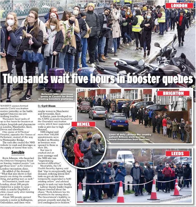 Thousands wait five hours in booster queues - PressReader