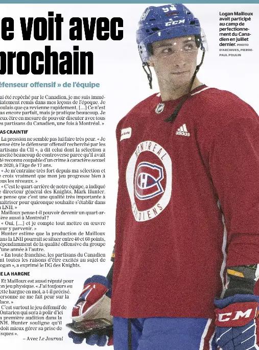 Mailloux se voit avec le CH l’an prochain - PressReader