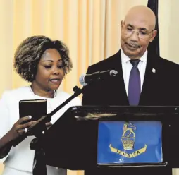 Dr. Dana Morris Dixon Sworn in as Cabinet Minister - PressReader