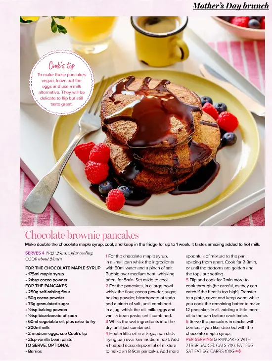 Chocolate brownie pancakes - PressReader