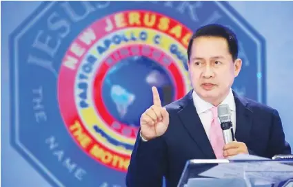 House warns Quiboloy of arrest - PressReader