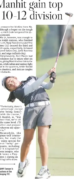Tamayo, Manhit gain top seeding in 10-12 division - PressReader