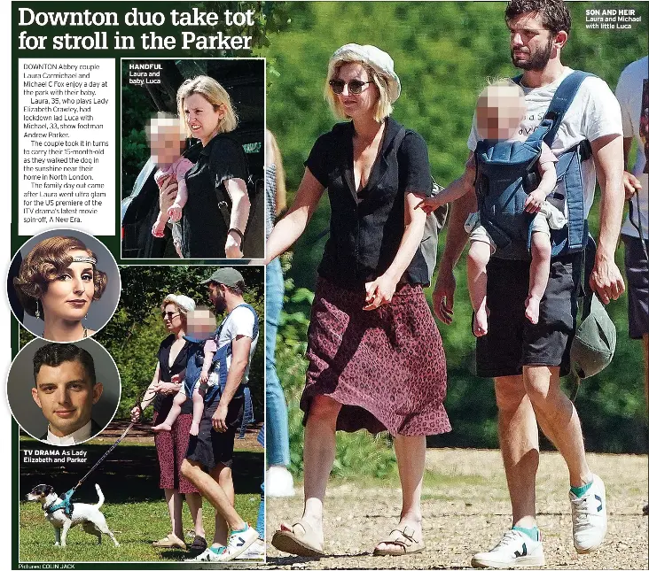 Downton duo take tot for stroll in the Parker - PressReader