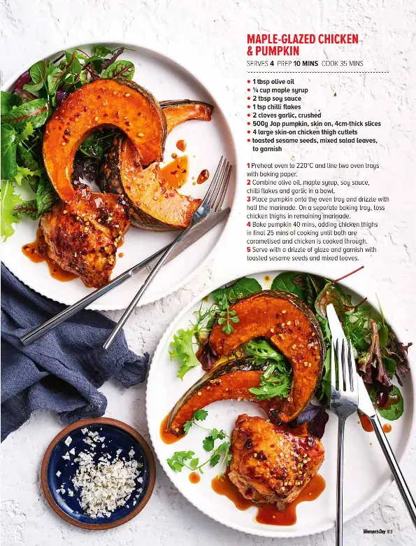 MAPLE-GLAZED CHICKEN & PUMPKIN - PressReader