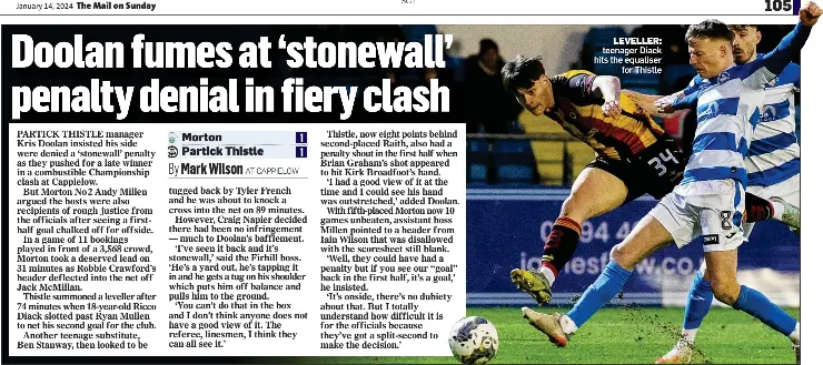 Doolan fumes at ‘stonewall’ penalty denial in fiery clash - PressReader