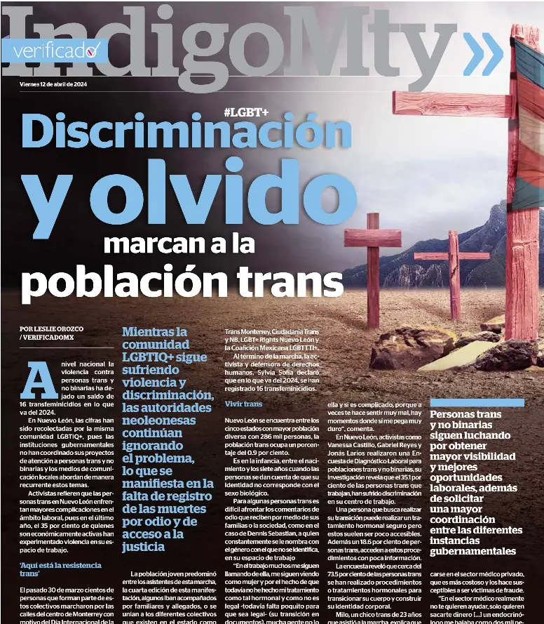 Discrimina­ción y olvido marcan a la población trans - PressReader