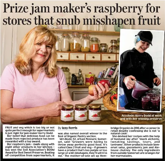 Prize jam maker’s raspberry for stores that snub misshapen fruit ...