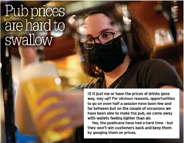 Pub prices are hard to swallow - PressReader