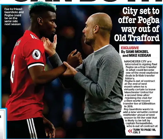 City set to offer Pogba way out of Old Trafford - PressReader