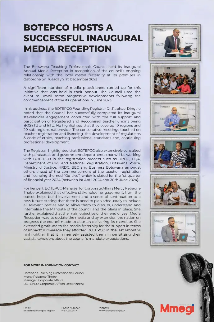 BOTEPCO HOSTS A SUCCESSFUL INAUGURAL MEDIA RECEPTION - PressReader