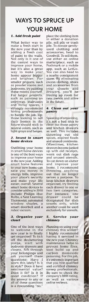 WAYS TO SPRUCE UP YOUR HOME - PressReader
