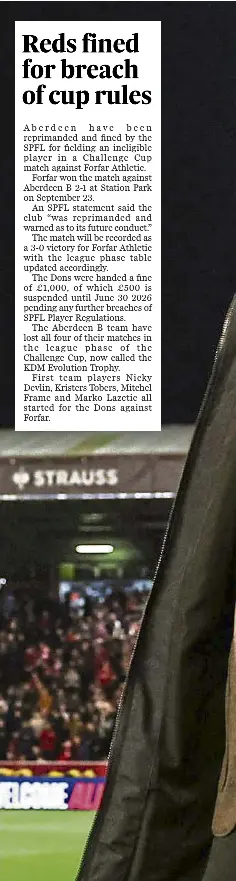 Boss Thelin lays down cap challenge to Dons stars - PressReader