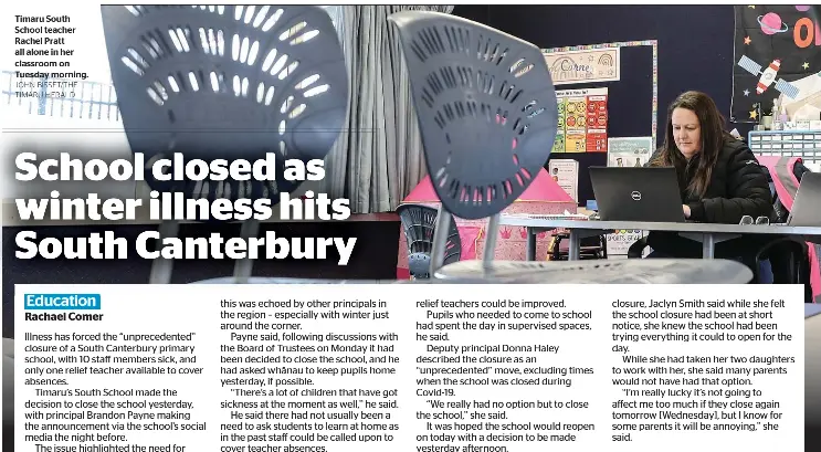 School closed as winter illness hits South Canterbury - PressReader