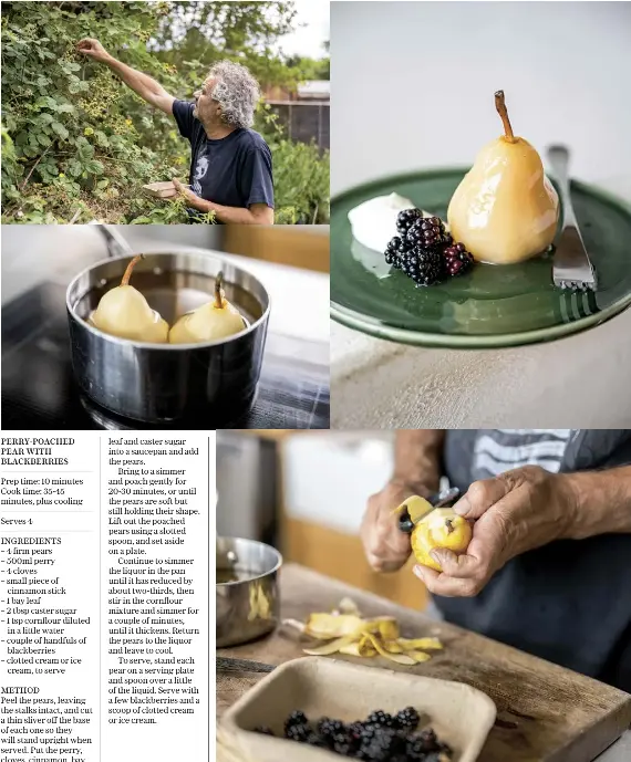 PERRY-POACHED PEAR WITH BLACKBERRI­ES - PressReader