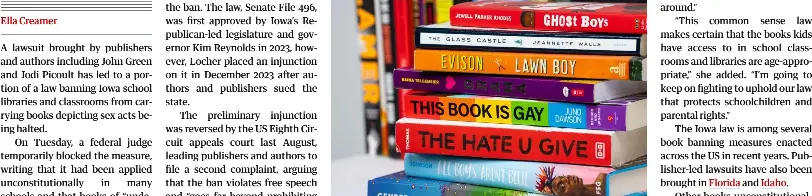 Iowa law banning books including 1984 and Ulysses blocked by US federal judge - PressReader