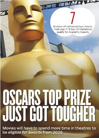 OSCARS TOP PRIZE JUST GOT TOUGHER - PressReader