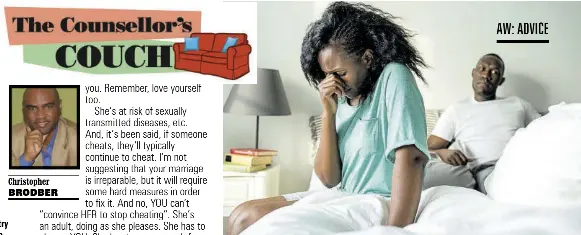 Wife continues to cheat and cheat - PressReader