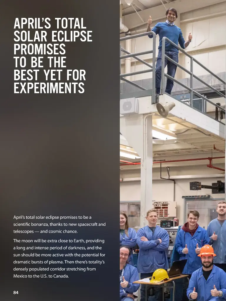 APRIL’S TOTAL SOLAR ECLIPSE PROMISES TO BE THE BEST YET FOR EXPERIMENT­S - PressReader