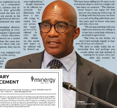 ODC debuts diamond sales to citizens - PressReader