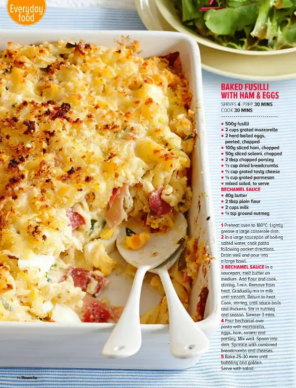 BAKED FUSILLI WITH HAM & EGGS - PressReader