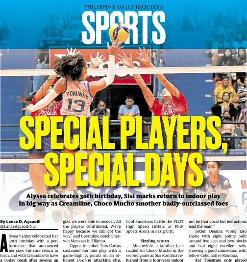 SPECIAL PLAYERS, SPECIAL DAYS - PressReader