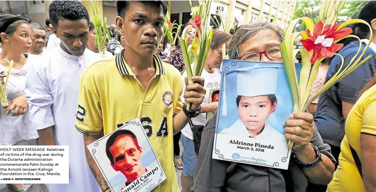 HOPE GATHERS EJK VICTIMS’ FAMILIES ON PALM SUNDAY - PressReader