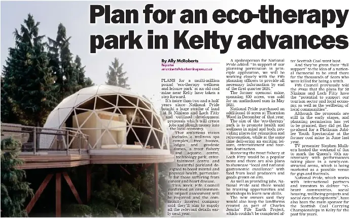 Plan for an eco-therapy park in Kelty advances - PressReader