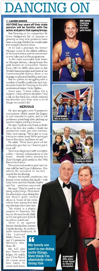 DANCING ON ICE STAR SIR STEVE INJURY WOES I have colitis, I’m diabetic, I’ve got a frozen ...