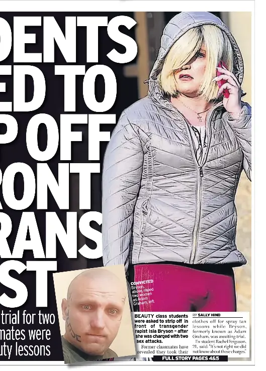 STUDENTS ASKED TO STRIP OFF IN FRONT OF TRANS RAPIST - PressReader