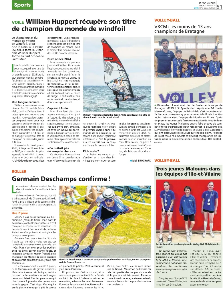 William Huppert récupère son titre de champion du monde de windfoil - PressReader