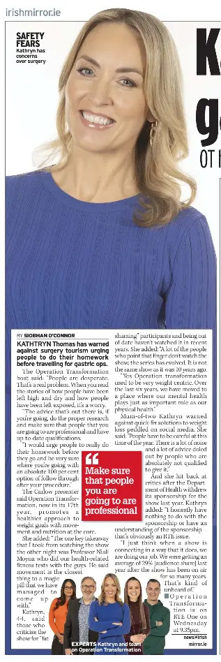 Kathryn blows a gastric over op - PressReader