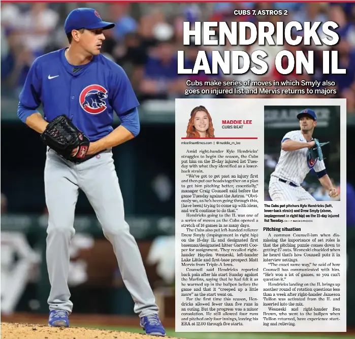 HENDRICKS LANDS ON IL - PressReader