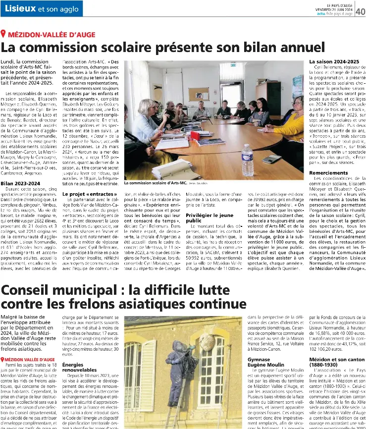 Conseil municipal : la difficile lutte contre les frelons asiatiques continue - PressReader
